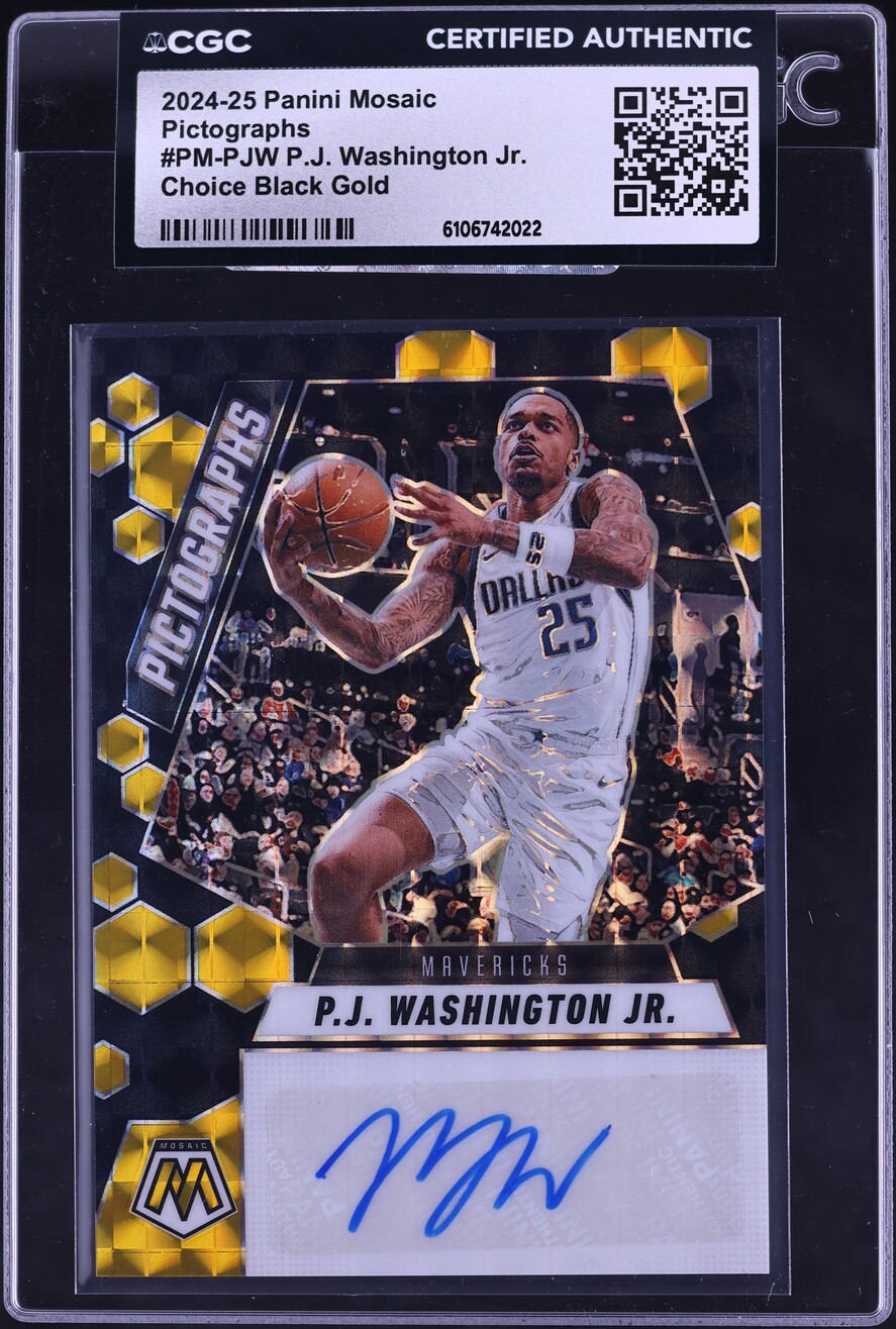 2024 Panini Mosaic Pictographs Choice Black Gold P.J. Washington Jr ...