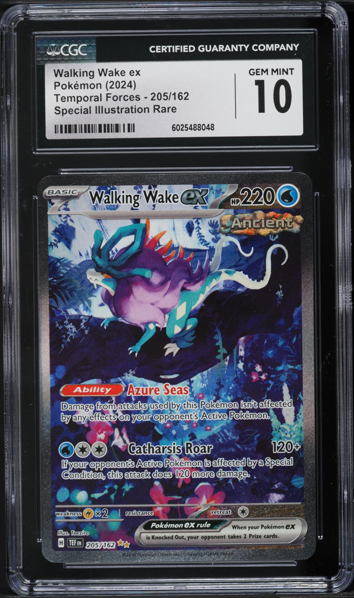 2024 Pokemon SV Temporal Forces Art Rare Walking Wake ex #205 CGC 10 ...