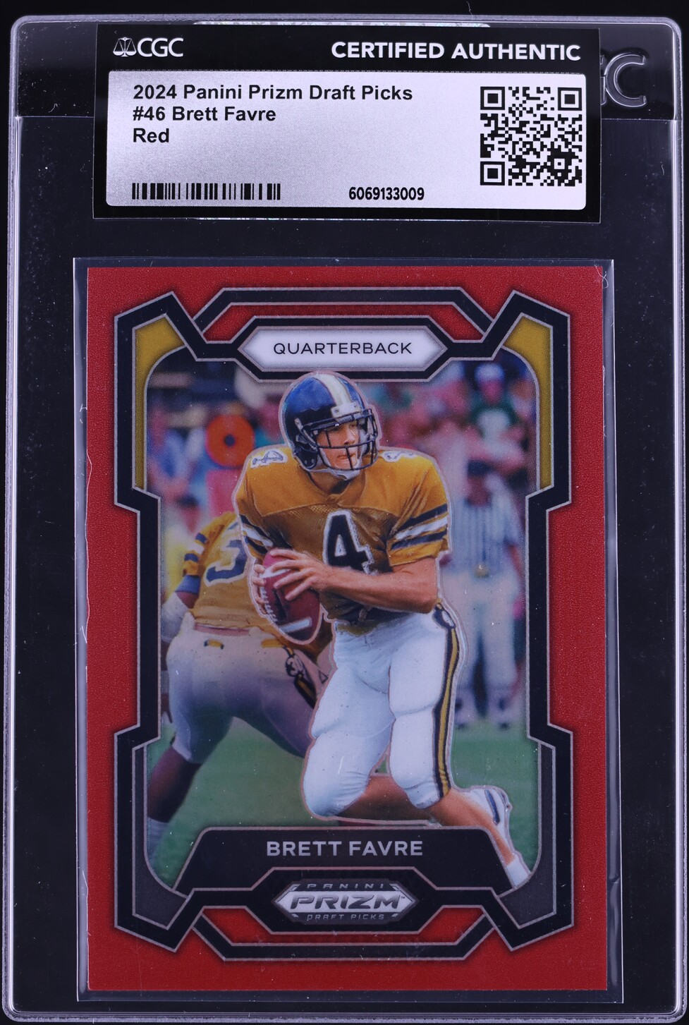 2024 Panini Prizm Draft Picks Red Brett Favre /299 #46 CGC AUTH on Fanatics Collect