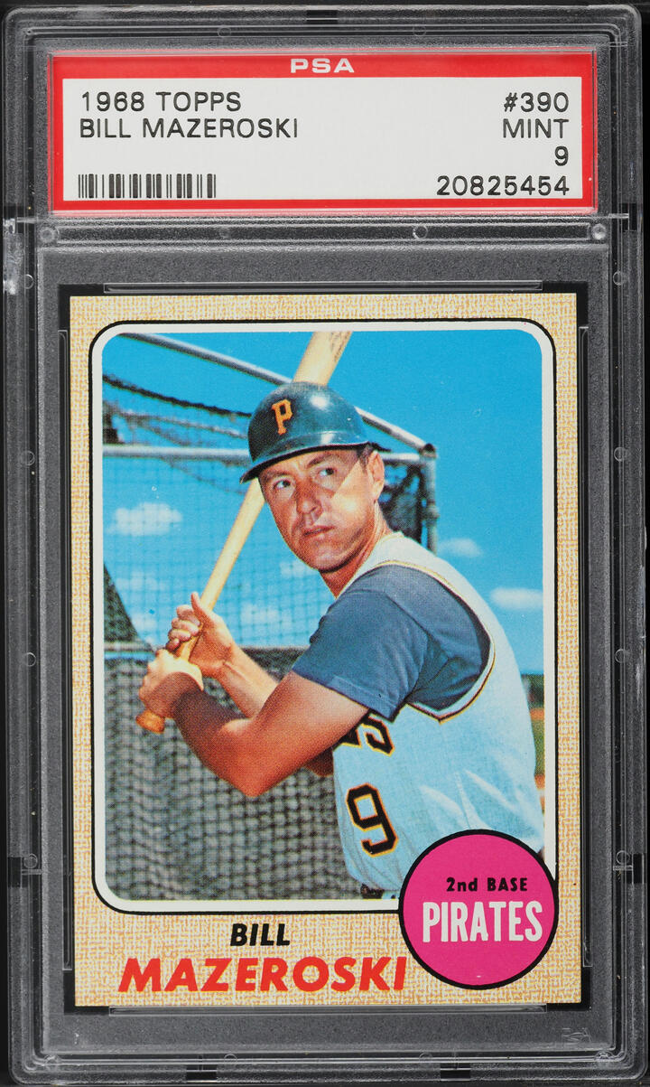 1968 Topps Bill Mazeroski #390 PSA 9 MINT on Fanatics Collect