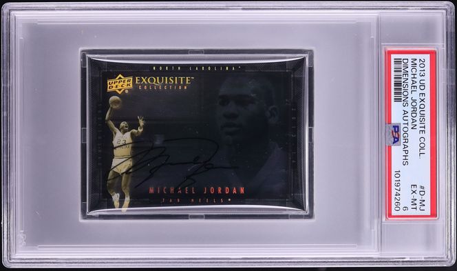 2013 Exquisite Collection Dimensions Michael Jordan AUTO #D-MJ PSA 6 ...