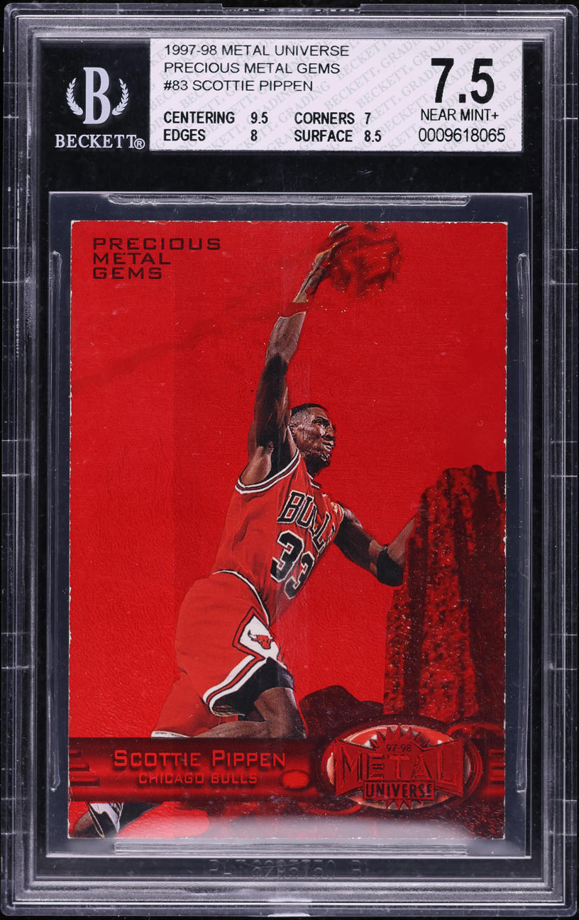1997 Metal Universe Precious Metal Gems PMG Red Scottie Pippen /100 #83 ...