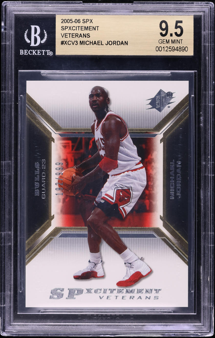 2005 SPx SPxcitement Veterans Michael Jordan /999 #XCV3 BGS 9.5 GEM ...