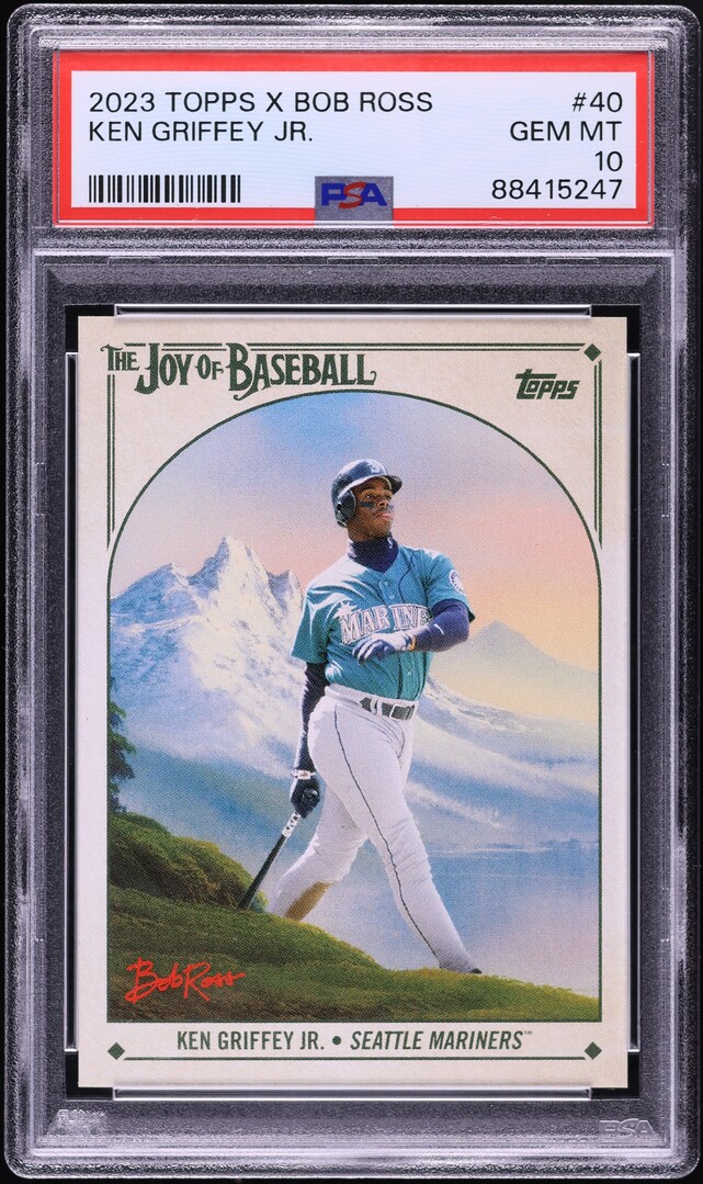 2023 Topps X Bob Ross The Joy Of Baseball Ken Griffey Jr. #40 PSA 10 ...