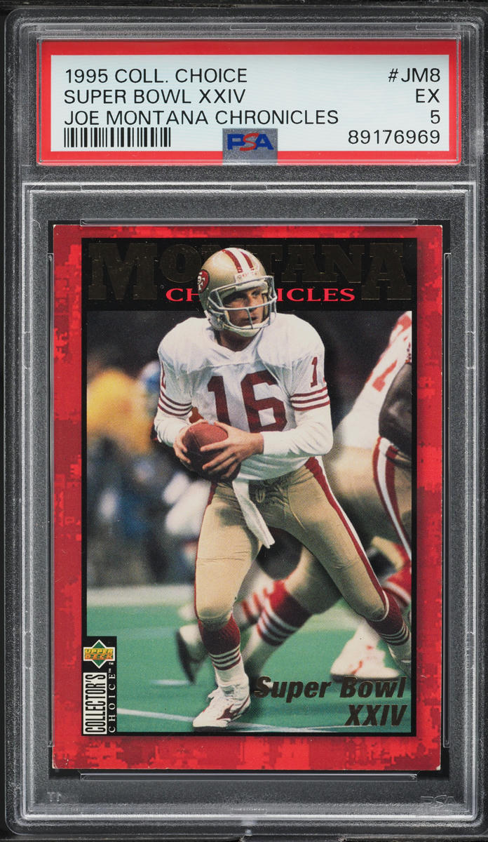 1995 Collector's Choice Joe Montana Chronicles Super Bowl XXIV #JM8 PSA ...