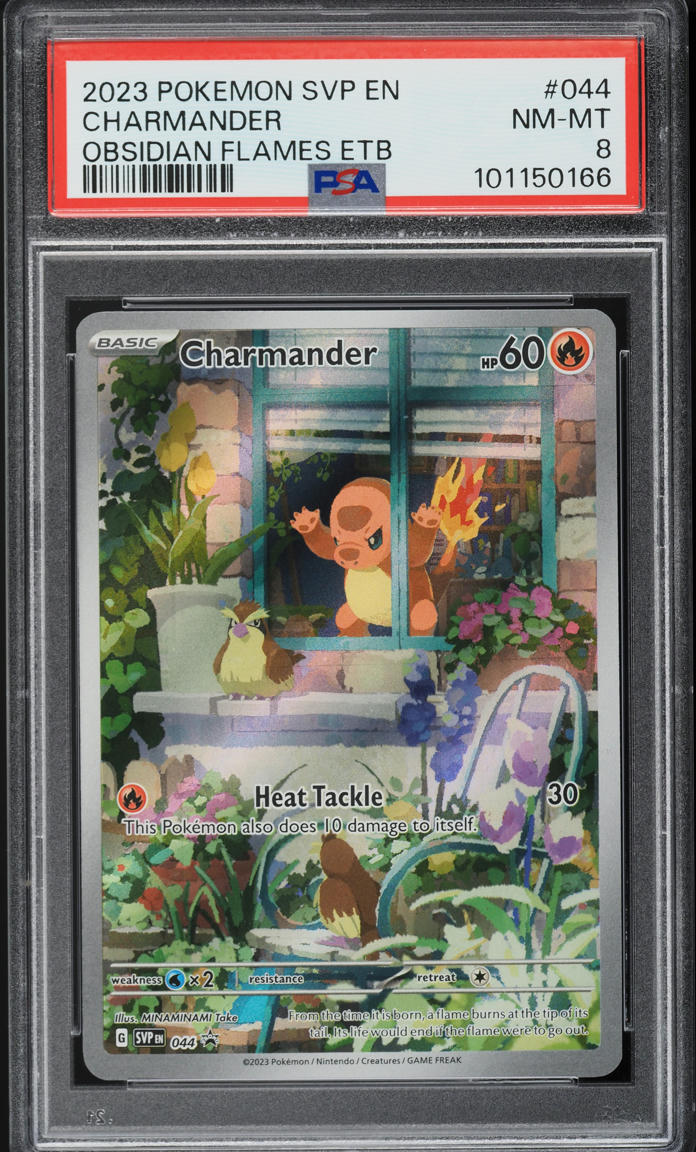 2023 Pokemon SV Black Star Promo Obsidian Flames ETB Charmander #44 PSA ...