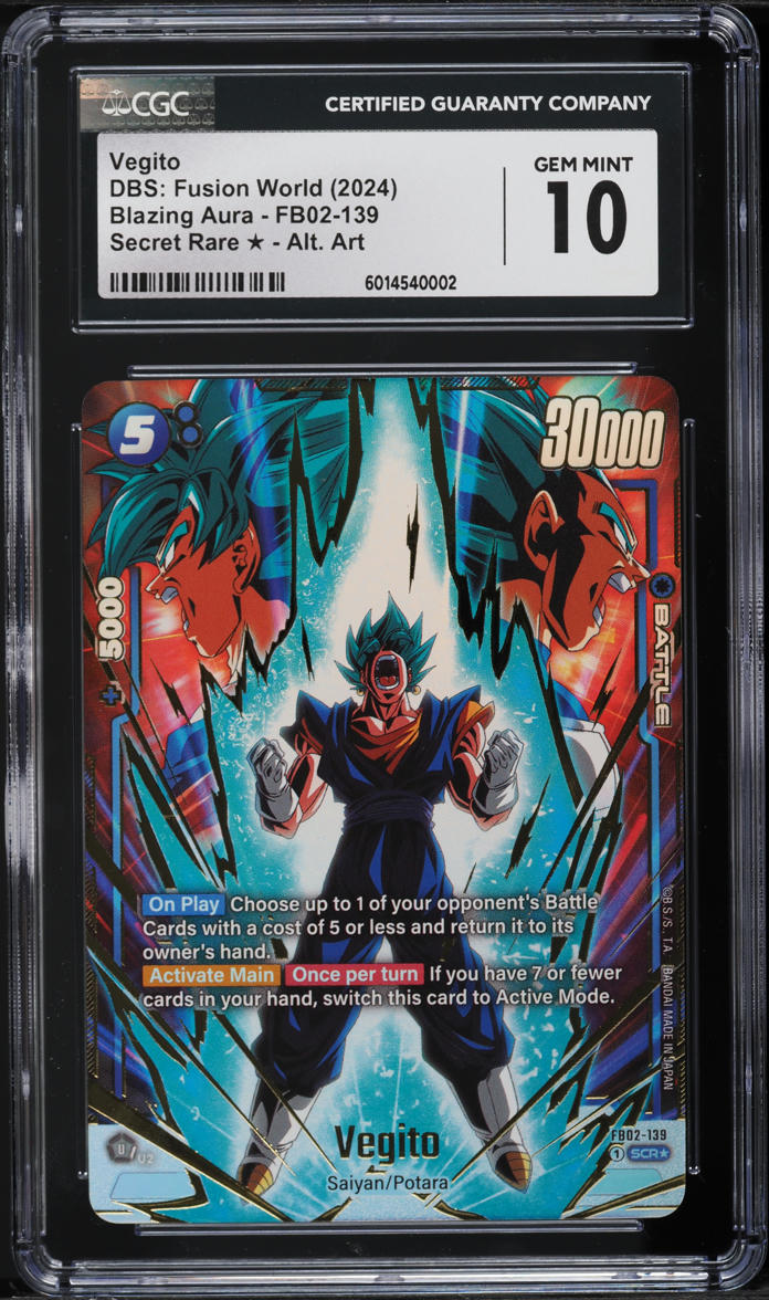 2024 Dragon Ball Super Fusion World Blazing Aura Alt Art Vegito #FB02-139 CGC 10 on Fanatics Collect