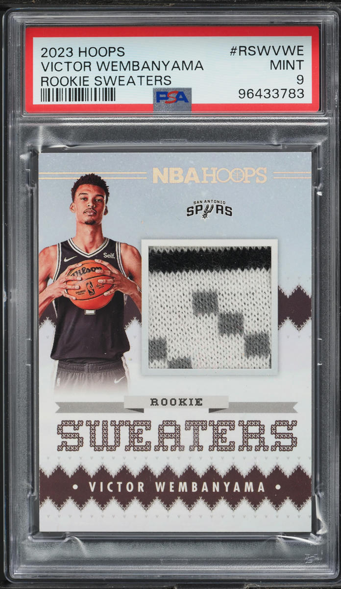 2023 Hoops Sweaters Victor Wembanyama ROOKIE PATCH #RSW-VWE PSA 9 MINT ...