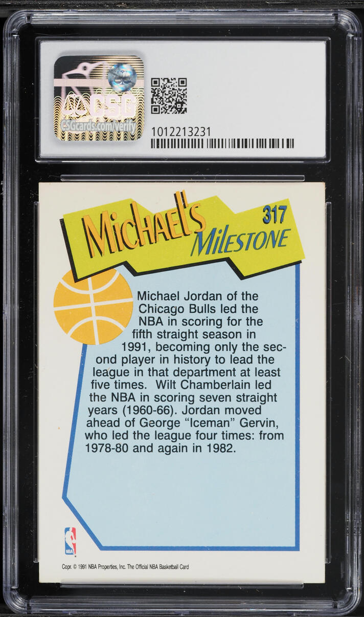 1991 Hoops Michael Jordan #317 CSG 7.5 NRMT+ on Fanatics Collect