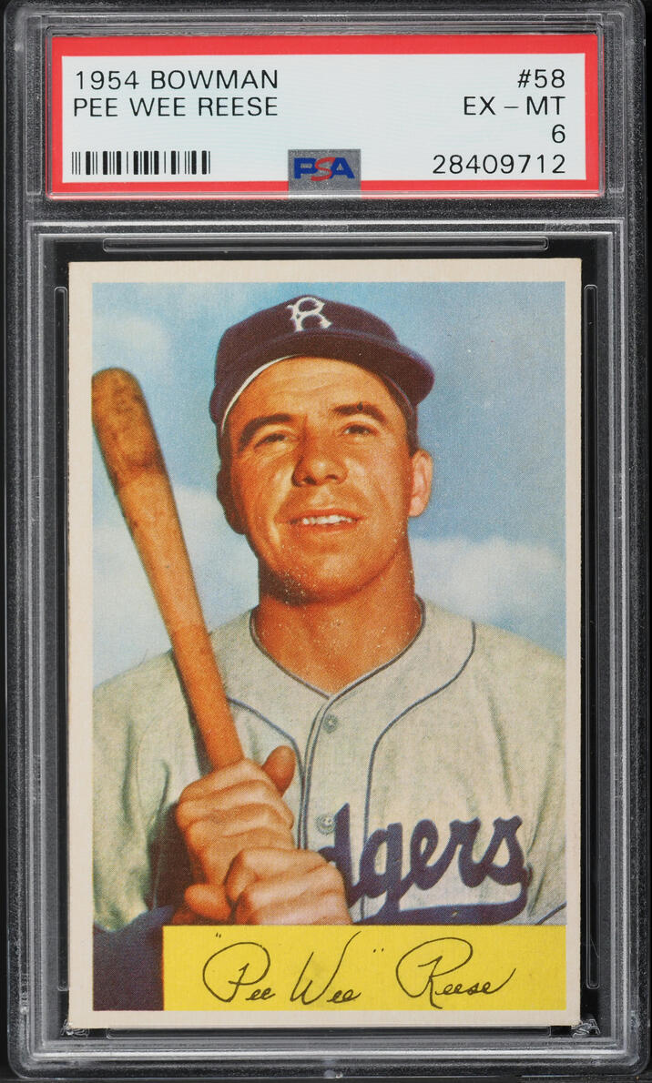 1954 Bowman Pee Wee Reese #58 PSA 6 EXMT on Fanatics Collect