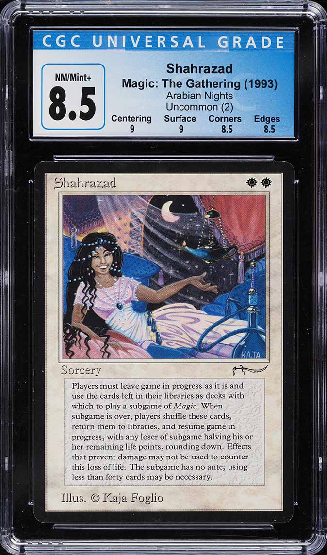 1993 Magic The Gathering MTG Arabian Nights Shahrazad CGC 8.5 NM-MT+ on ...
