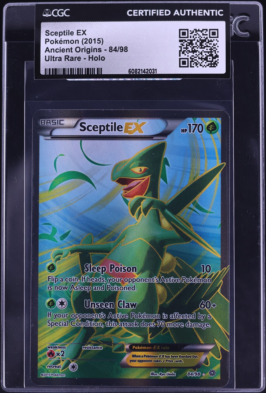2015 Pokemon XY Ancient Origins Full Art Sceptile EX #84 CGC AUTH on ...