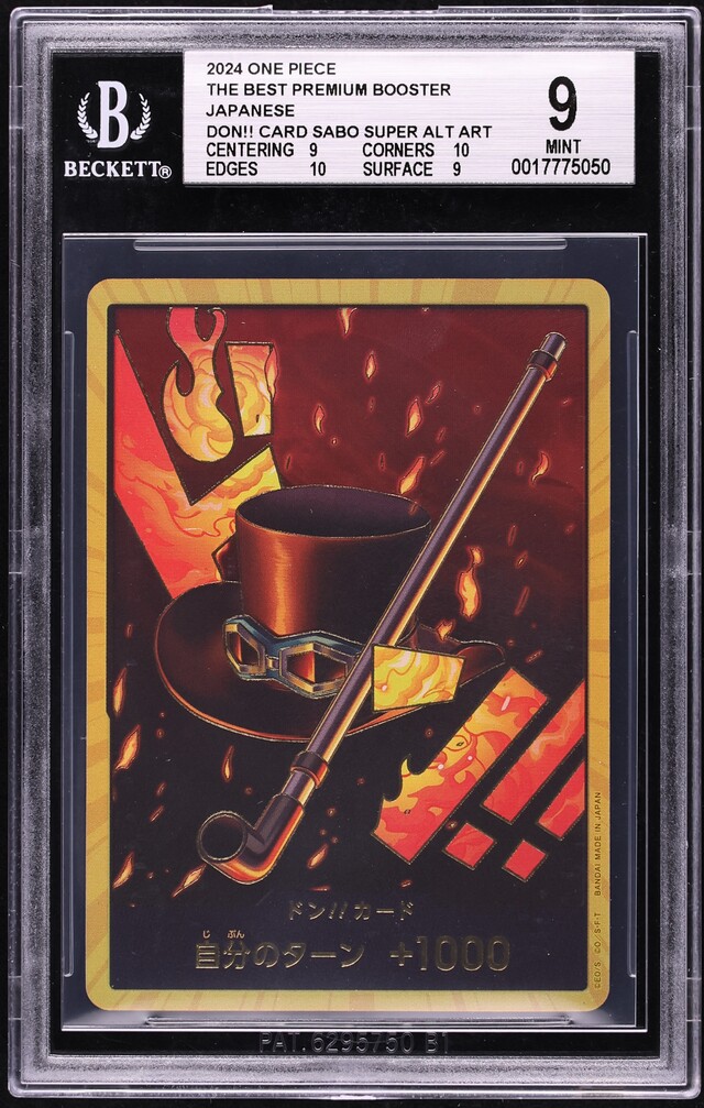 2024 One Piece Japanese The Best Premium Alt Art Gold Don!! Sabo BGS 9 ...