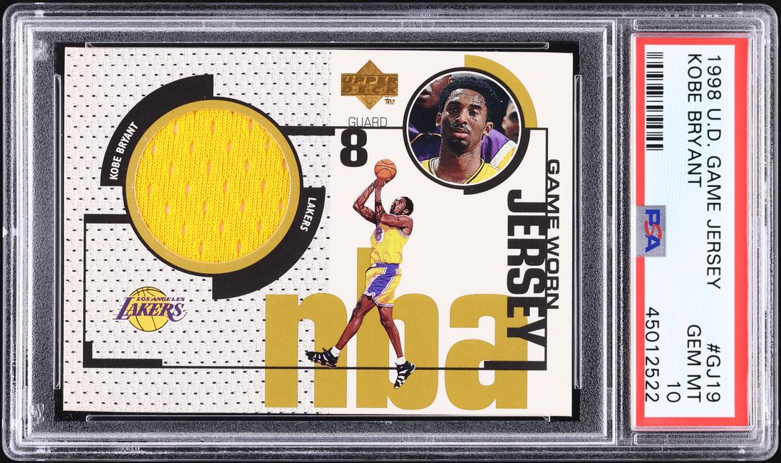 1998 Upper Deck Game Jersey Kobe Bryant PATCH #GJ19 PSA 10 GEM MINT on ...