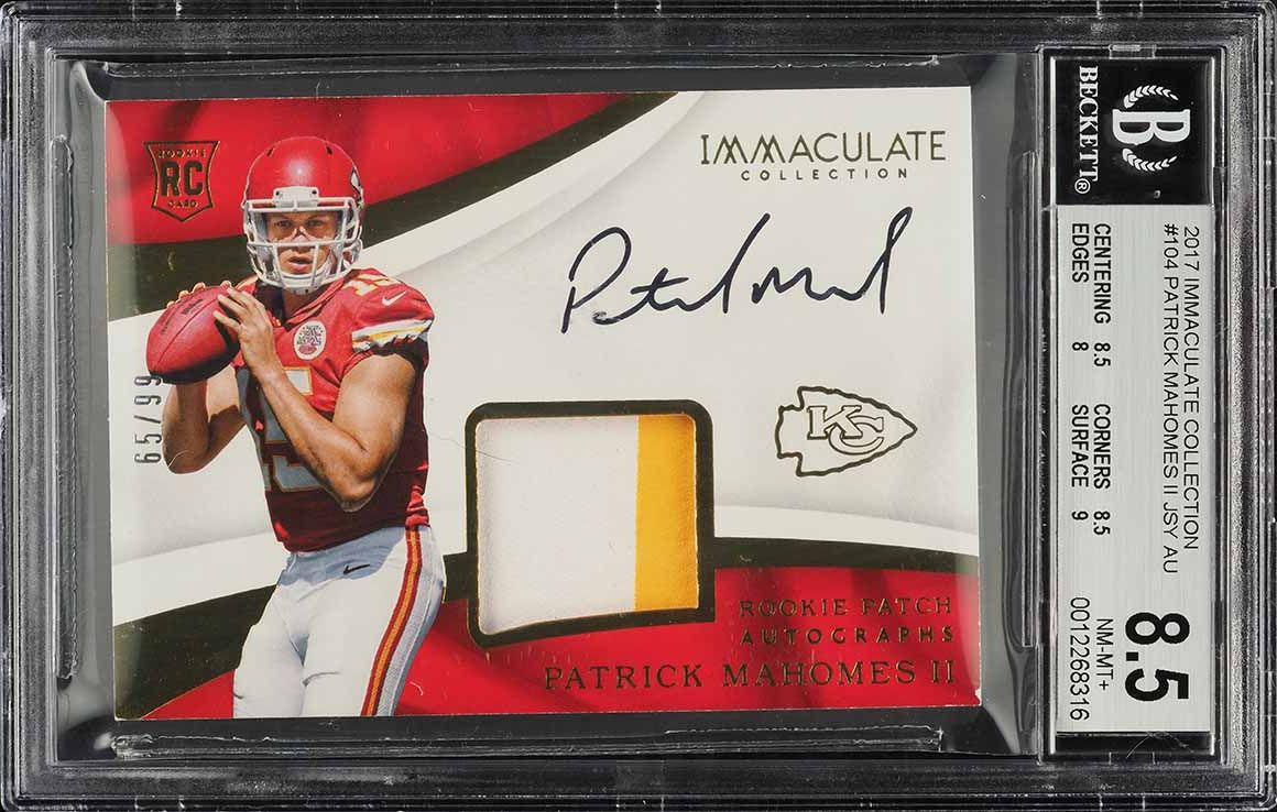 2017 Immaculate Collection Patrick Mahomes II ROOKIE PATCH AUTO /99 ...