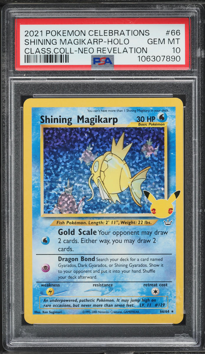 2021 Pokemon SWSH Celebrations Classic Holo Shining Magikarp #66 PSA 10 GEM MINT on Fanatics Collect