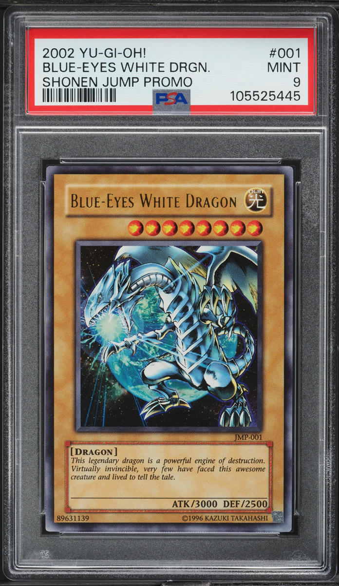 2002 Yu-Gi-Oh! Shonen Jump Promo Blue-Eyes White Dragon #JMP-001 PSA 9 MINT on Fanatics Collect