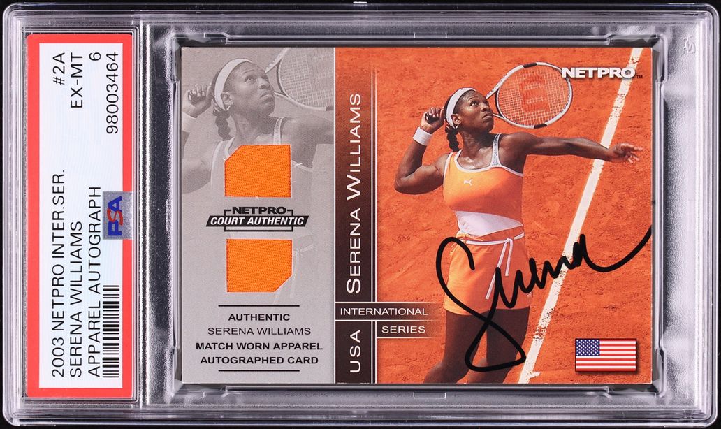 2003 Netpro International Series Serena Williams ROOKIE PATCH AUTO /100 ...