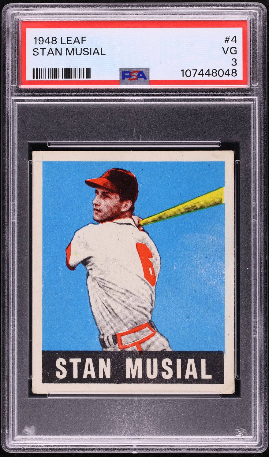 1948 Leaf Stan Musial ROOKIE #4 PSA 3 VG on Fanatics Collect