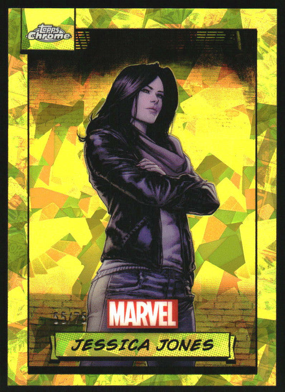 2024 Topps Chrome UK Sapphire Edition Marvel Yellow #120 Jessica Jones ...