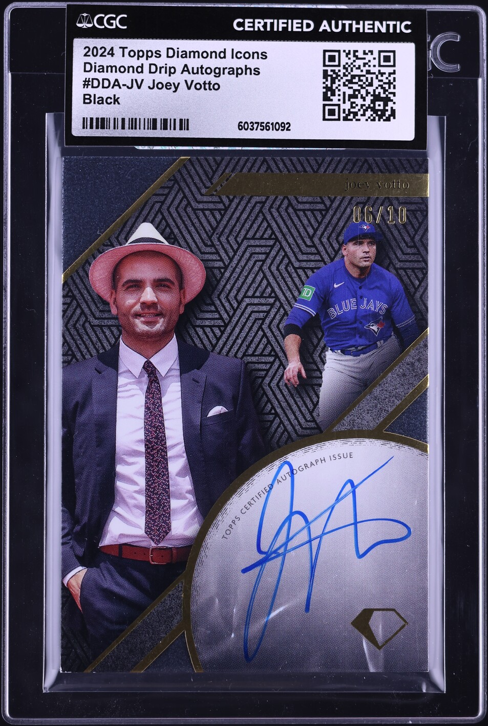 2024 Topps Diamond Icons Diamond Drip Black Joey Votto AUTO /10 #DDA-JV ...