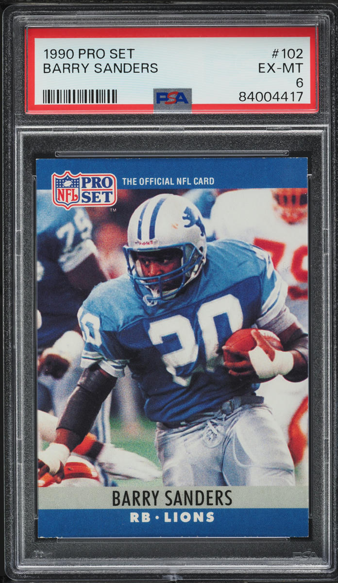 1990 Pro Set Football Barry Sanders #102 PSA 6 EXMT on Fanatics Collect