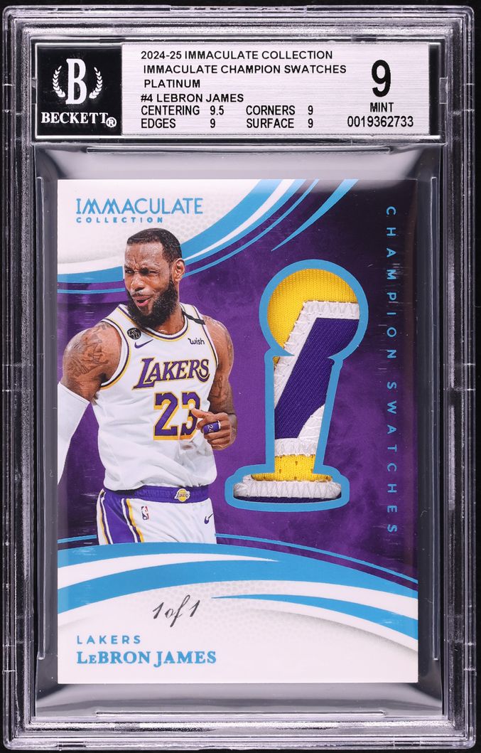 2024 Immaculate Collection Champion Swatches Platinum LeBron James ...