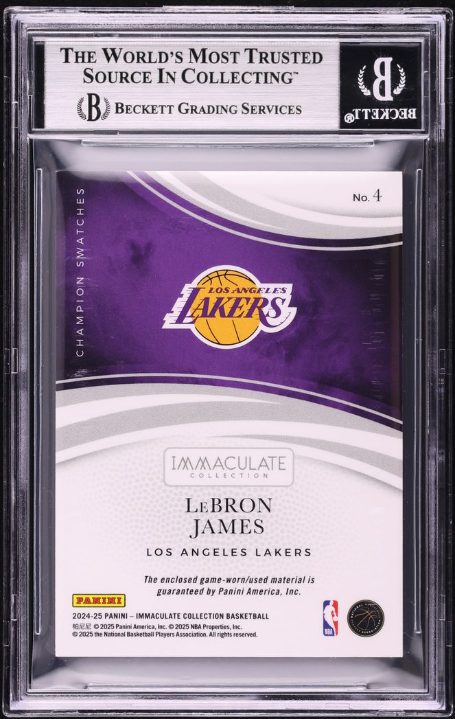 2024 Immaculate Collection Champion Swatches Platinum LeBron James ...