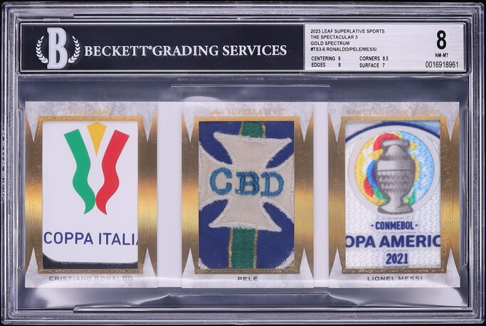 2023 Leaf Superlative Spectacular 3 Gold Cristiano Ronaldo Pele Lionel ...