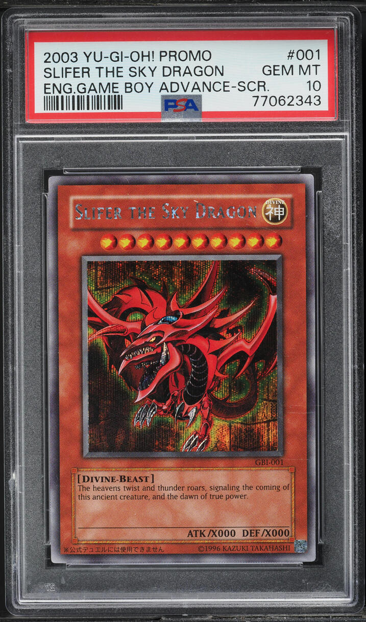 2003 Yu-Gi-Oh! Game Boy Advance Promo Slifer The Sky Dragon #GBI-001 PSA 10 GEM on Fanatics Collect