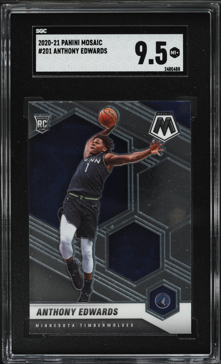 2020 Panini Mosaic Anthony Edwards ROOKIE #201 SGC 9.5 MINT+ on ...