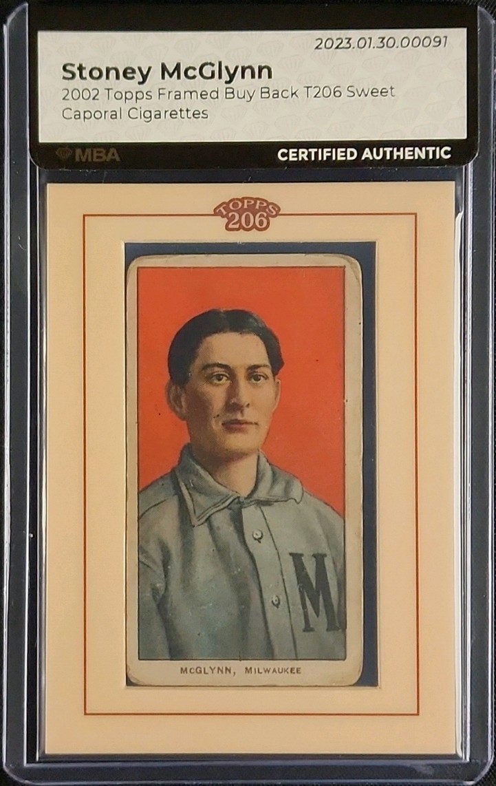 2002 Topps Framed Buy Back T206 Sweet Caporal Stoney McGlynn MBA AUTH on Fanatics Collect