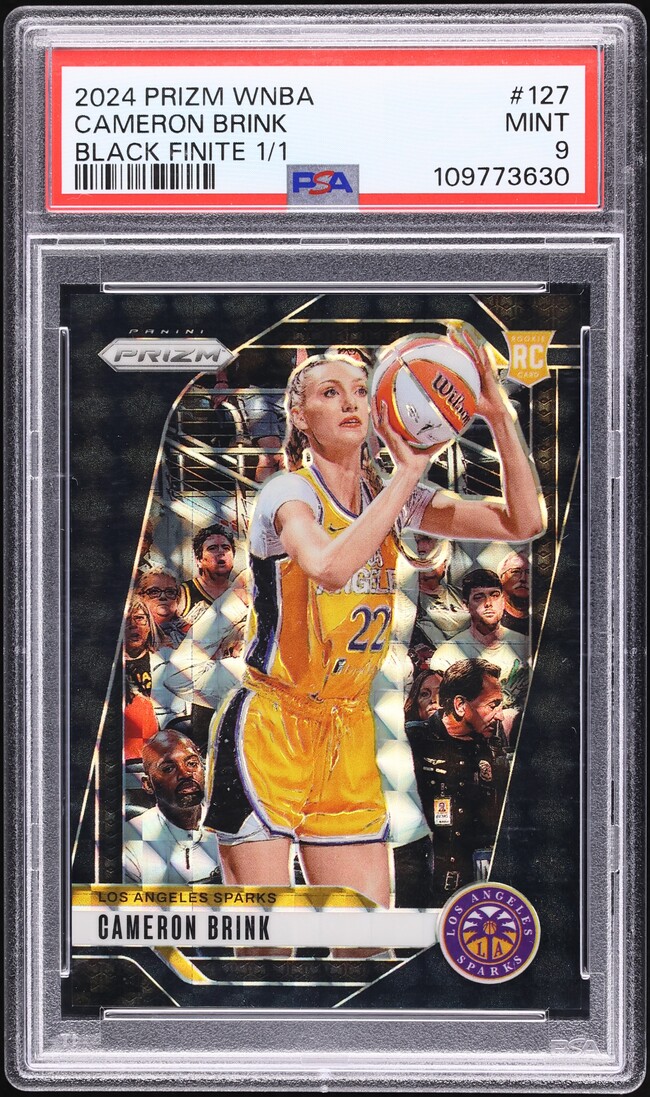 2024 Panini Prizm WNBA Black Finite Cameron Brink ROOKIE 1/1 #127 PSA 9 MINT on Fanatics Collect
