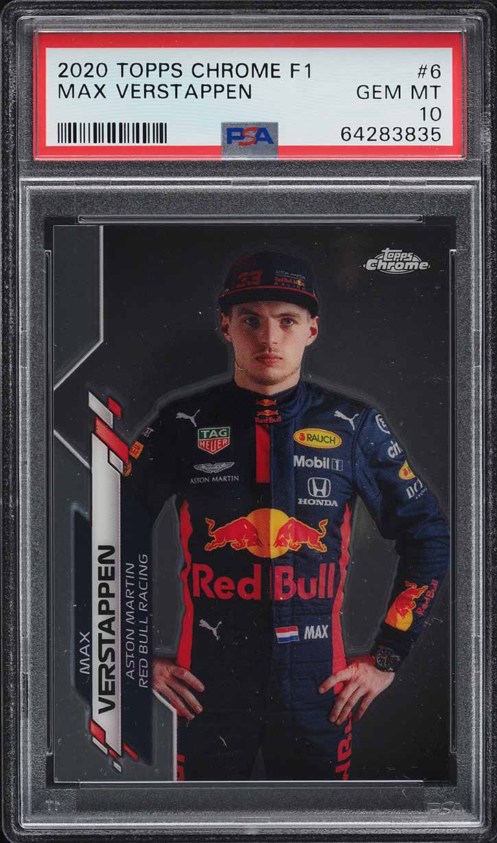 2020 Topps Chrome Formula 1 F1 Max Verstappen #6 PSA 10 GEM MINT on ...