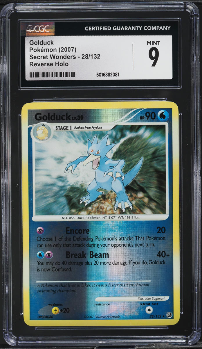 2007 Pokemon Diamond & Pearl Secret Wonders Reverse Holo Golduck #28 CGC 9 MINT on Fanatics Collect