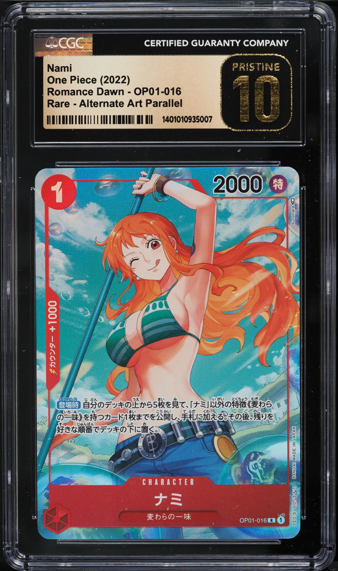 2022 One Piece Japanese Romance Dawn Alt Art Nami #OP01-016 CGC 10 PRISTINE on Fanatics Collect