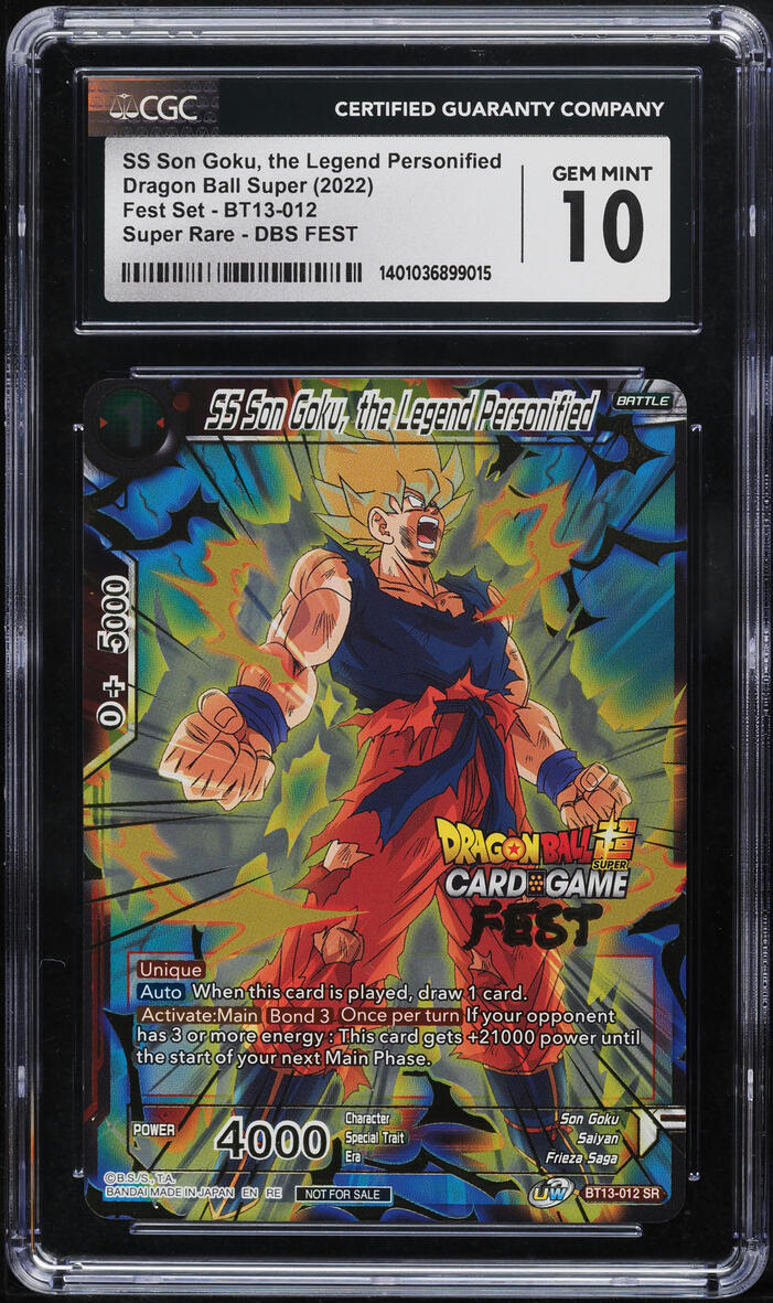 2022 Dragon Ball S Fest Set SS Son Goku, The Legend Personified #BT13-012 CGC 10 on Fanatics Collect