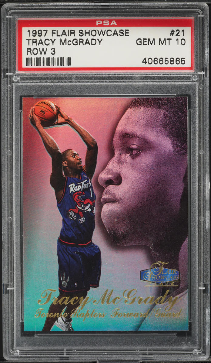 1997 Flair Showcase Row 3 Tracy Mcgrady ROOKIE #21 PSA 10 GEM MINT on ...