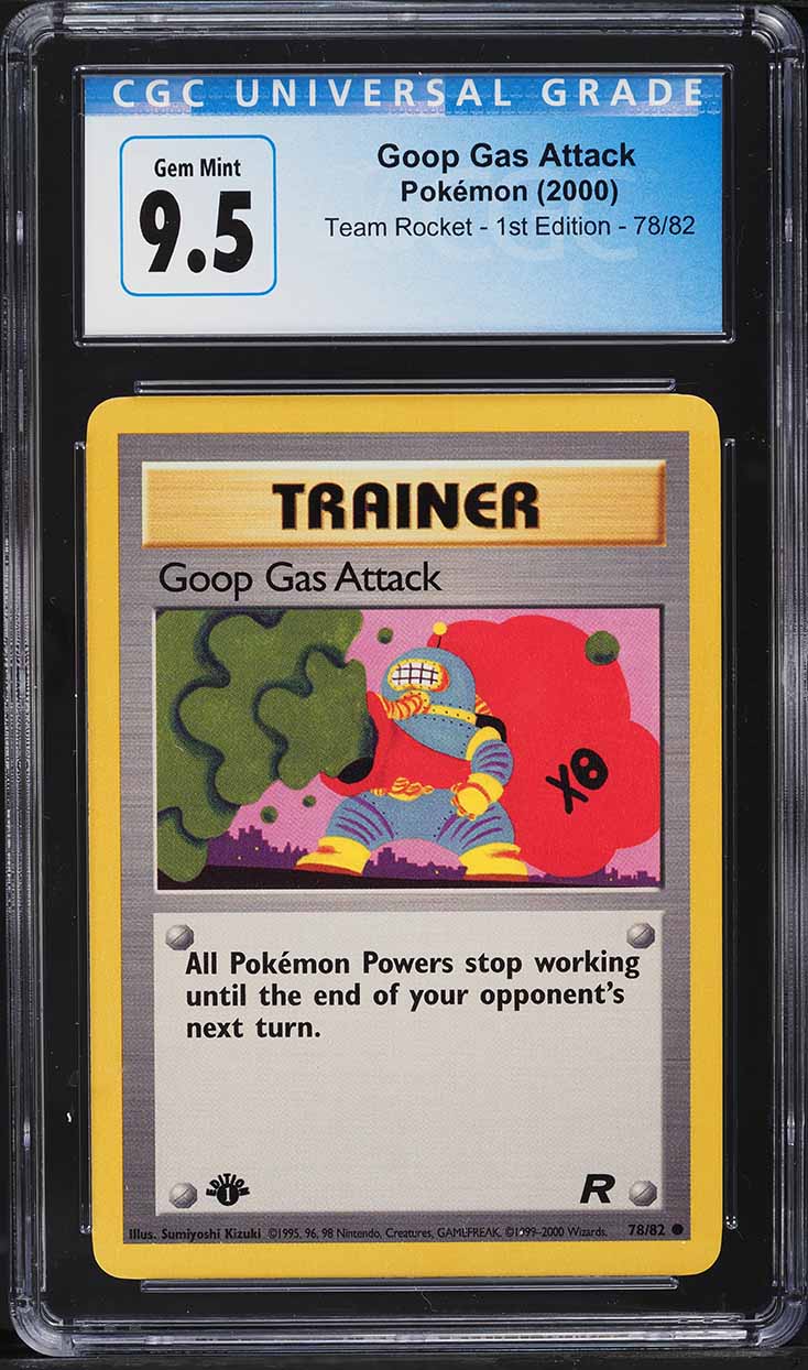 2000 Pokemon Team Rocket 1st Edition Goop Gas Attack #78 CGC 9.5 GEM ...