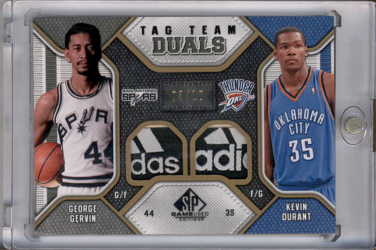 2009-10 SP Game Used Tag Team Dual #TDGD George Gervin Kevin Durant /10 ...