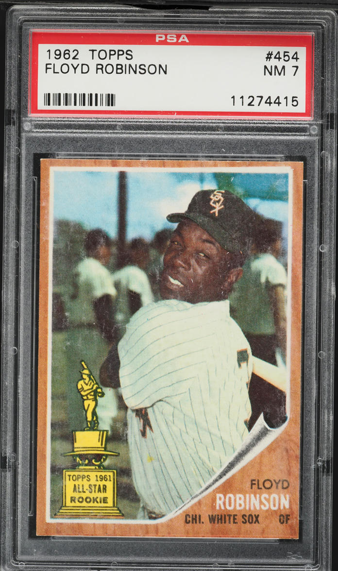 1962 Topps Floyd Robinson #454 PSA 7 NRMT on Fanatics Collect