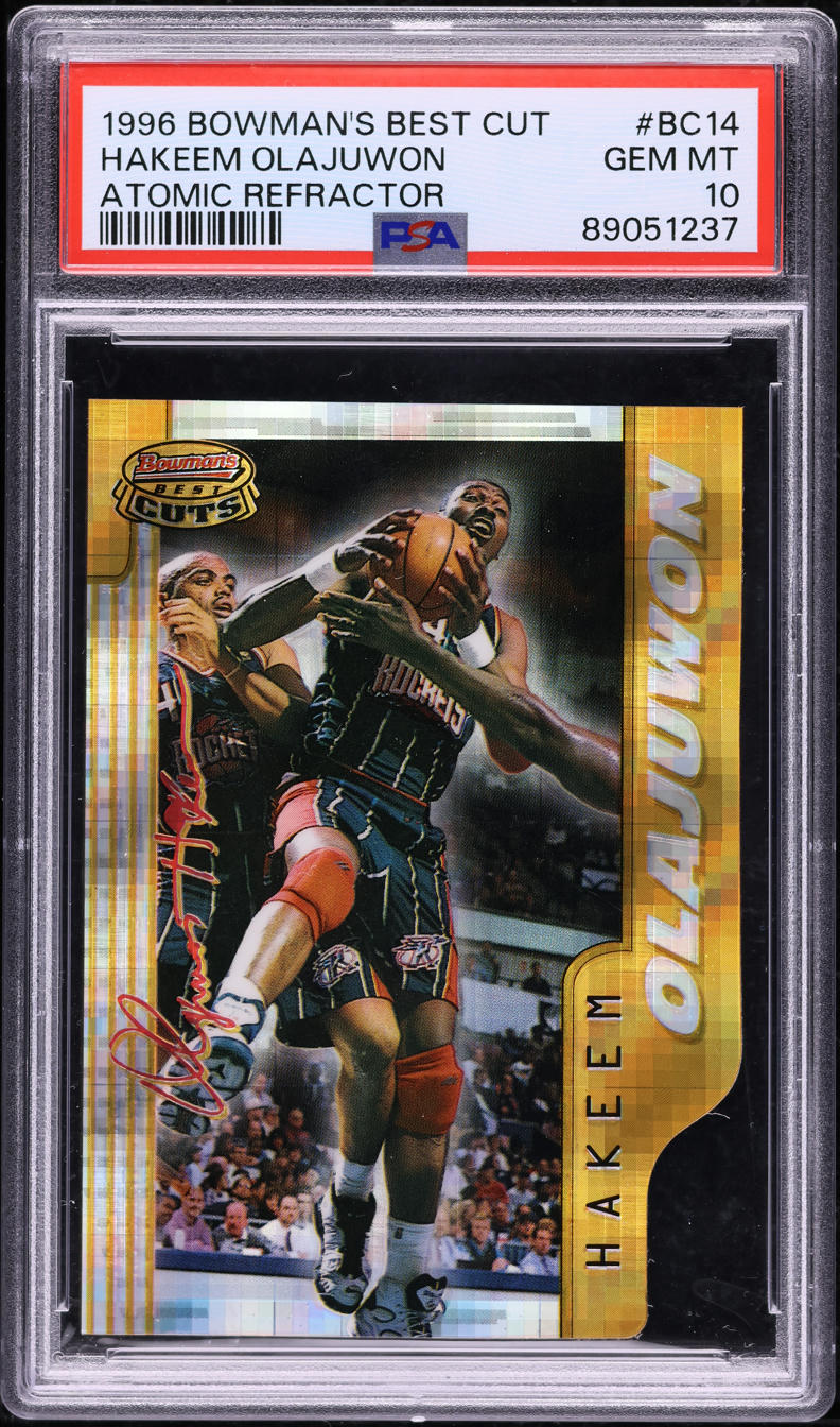 1996 Bowman's Best Cuts Atomic Refractor Die-Cut Hakeem Olajuwon #BC14 ...