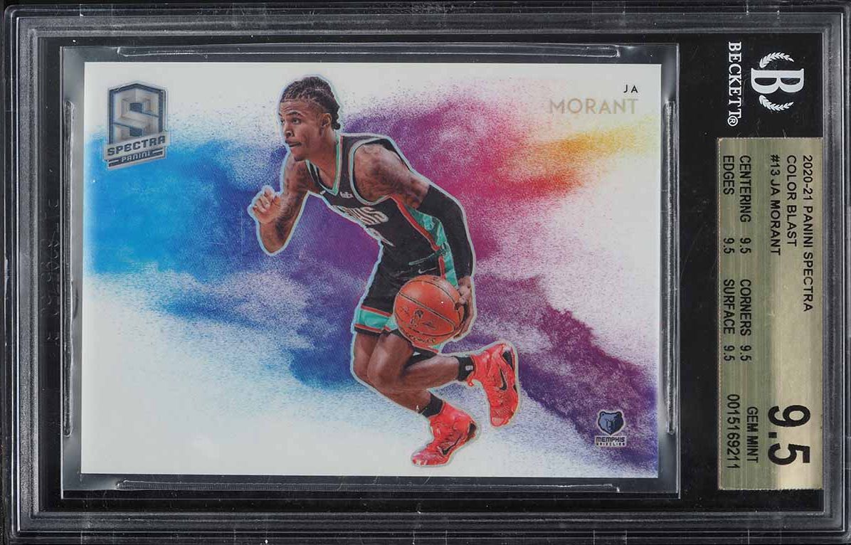 2020 Panini Spectra Color Blast Ja Morant #13 BGS 9.5 GEM MINT on ...