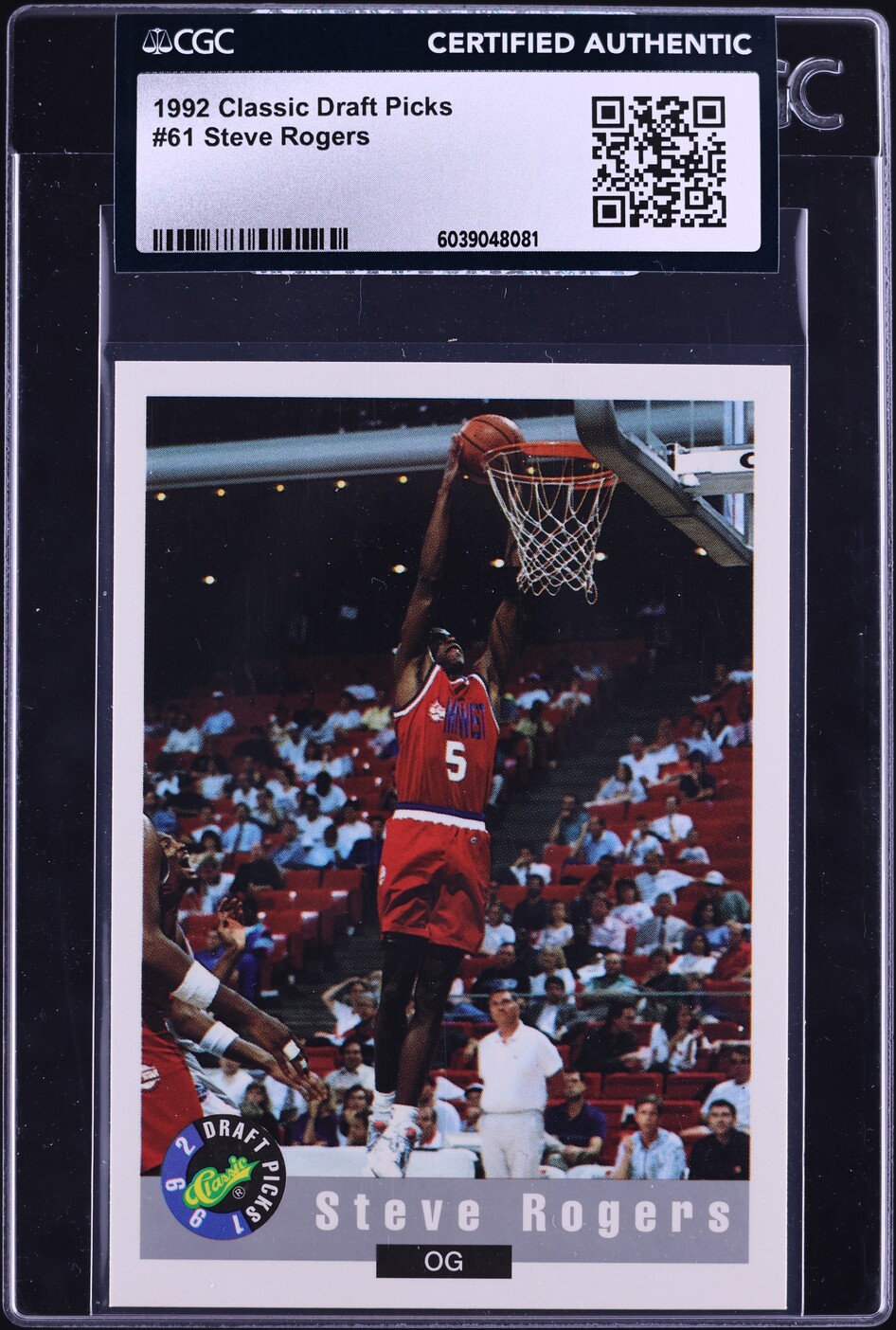 1992 Classic Draft Picks Steve Rogers ROOKIE #61 CGC AUTH on Fanatics ...