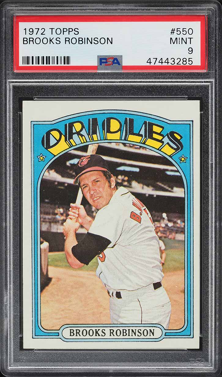 1972 Topps Brooks Robinson #550 PSA 9 MINT on Fanatics Collect