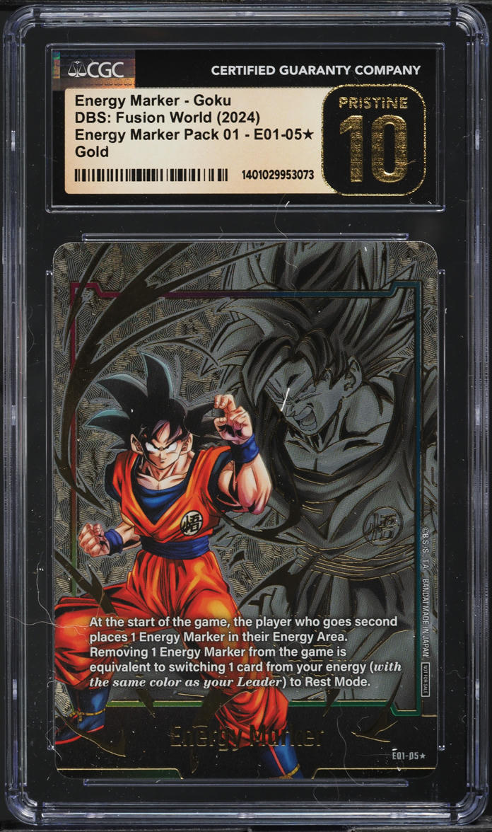 2024 Dragon Ball S Fusion World Promo Gold Energy Marker Goku CGC 10 ...