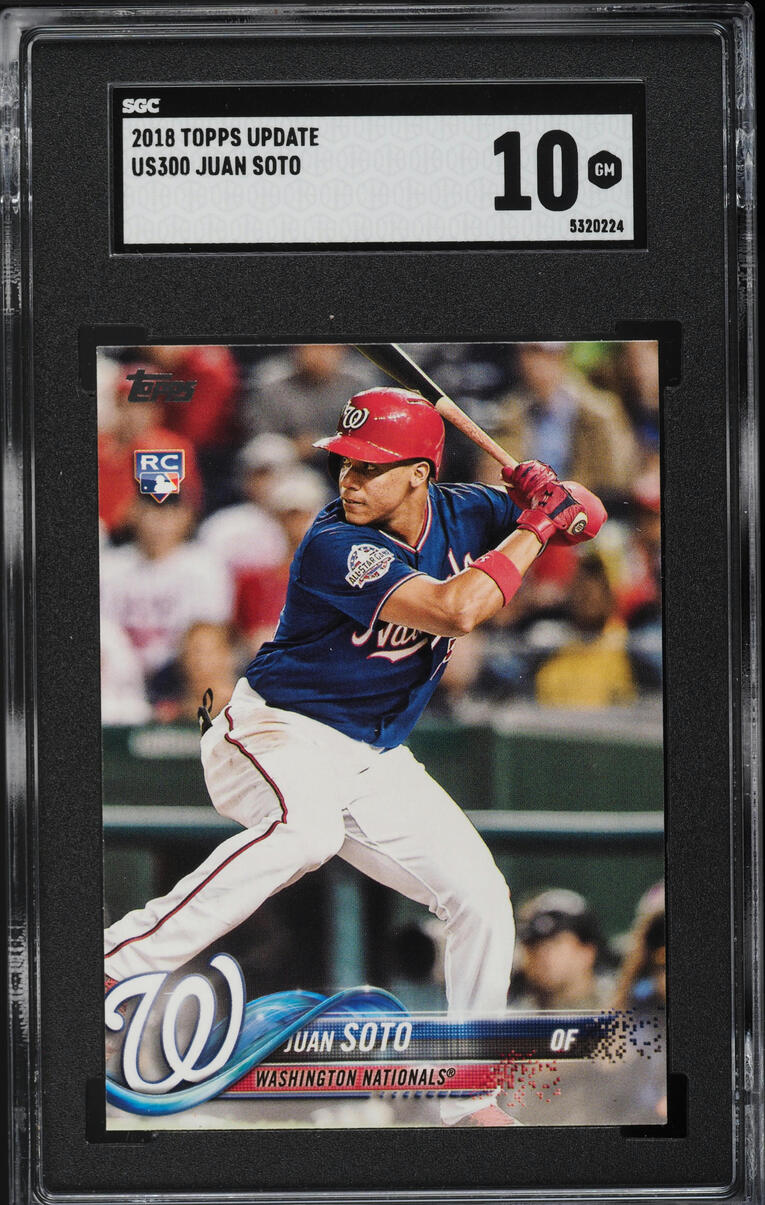 2018 Topps Update Batting Juan Soto ROOKIE #US300 SGC 10 GEM MINT on ...