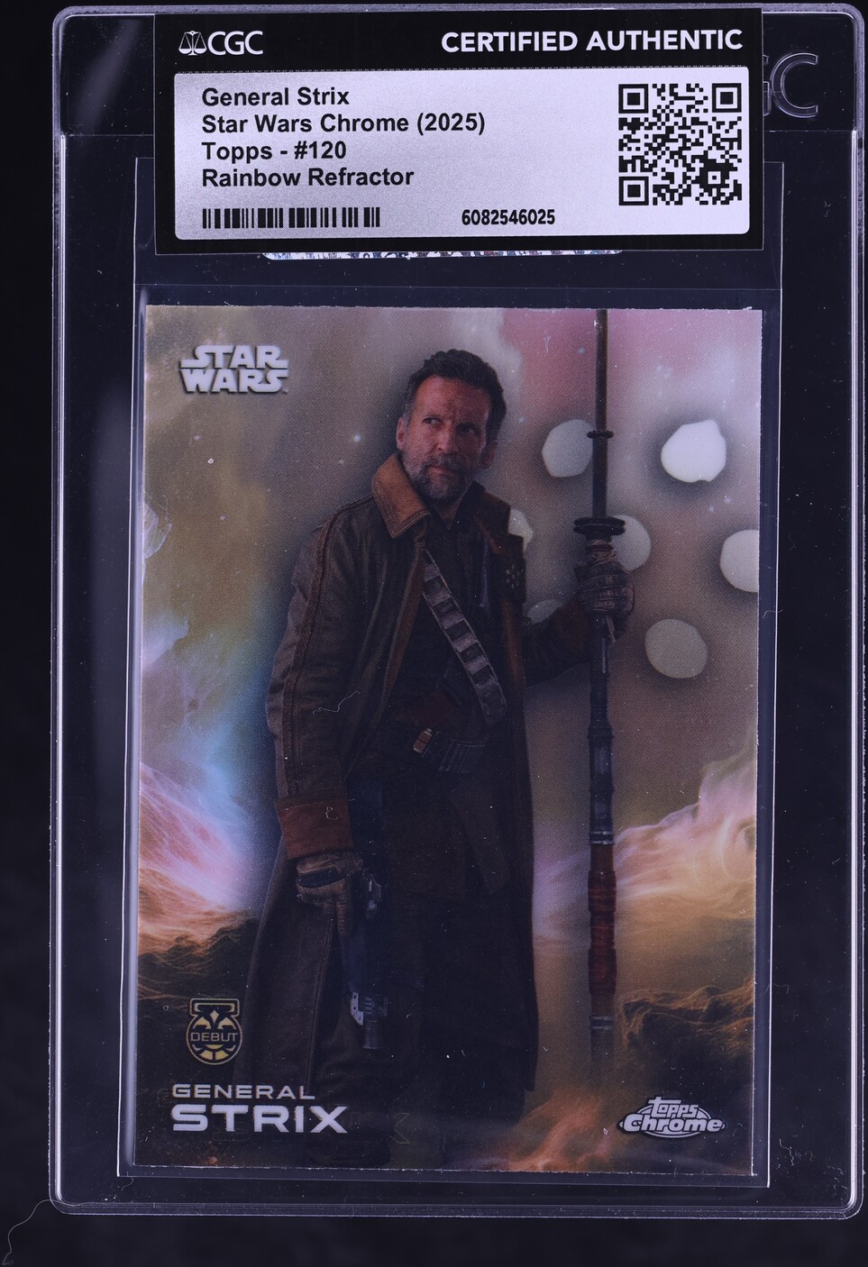 2025 Topps Chrome Star Wars Rainbow Refractor General Strix #120 CGC ...