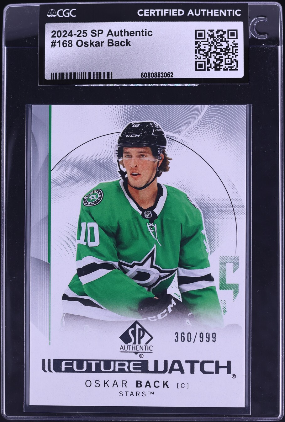 2024 SP Authentic Future Watch Oskar Back ROOKIE /999 #168 CGC AUTH on ...