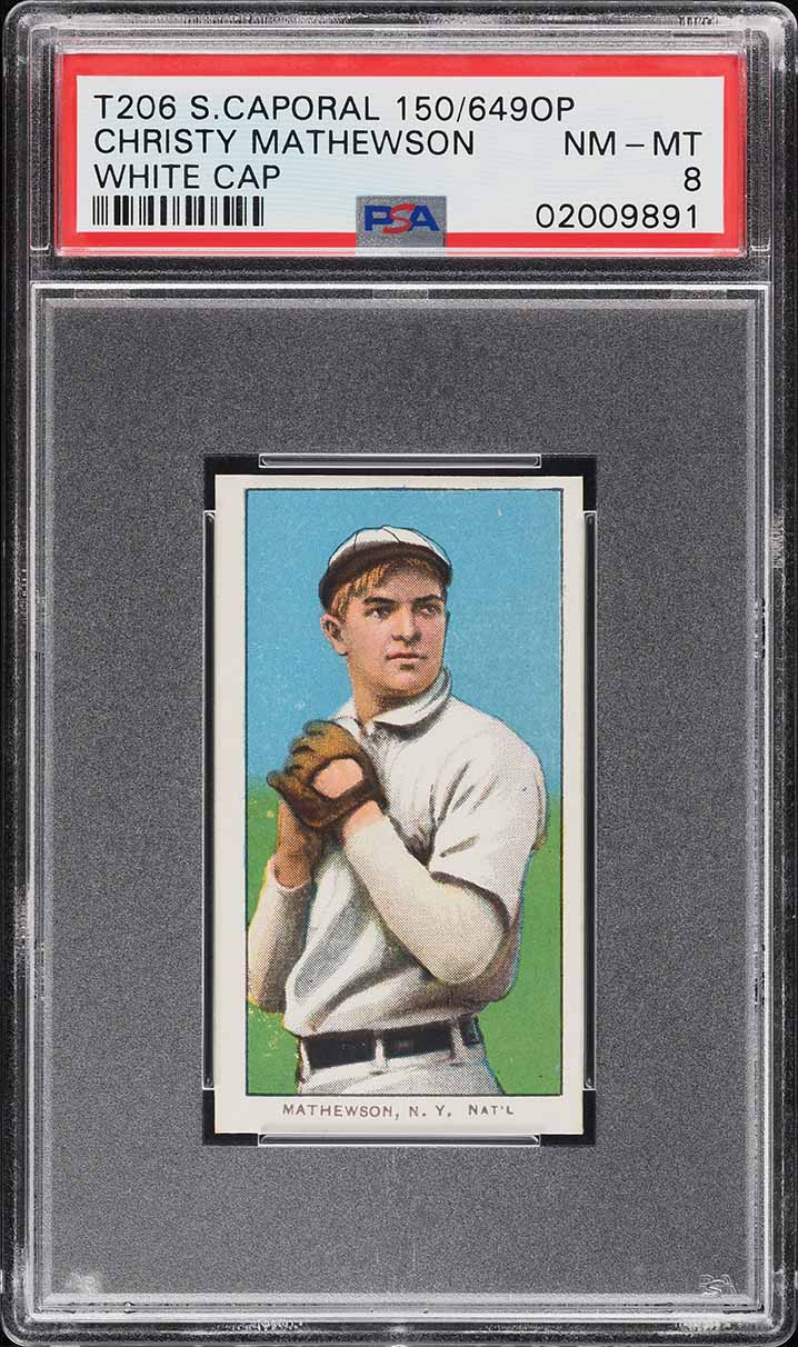 1909-11 T206 Christy Mathewson WHITE CAP PSA 8 NM-MT on Fanatics Collect